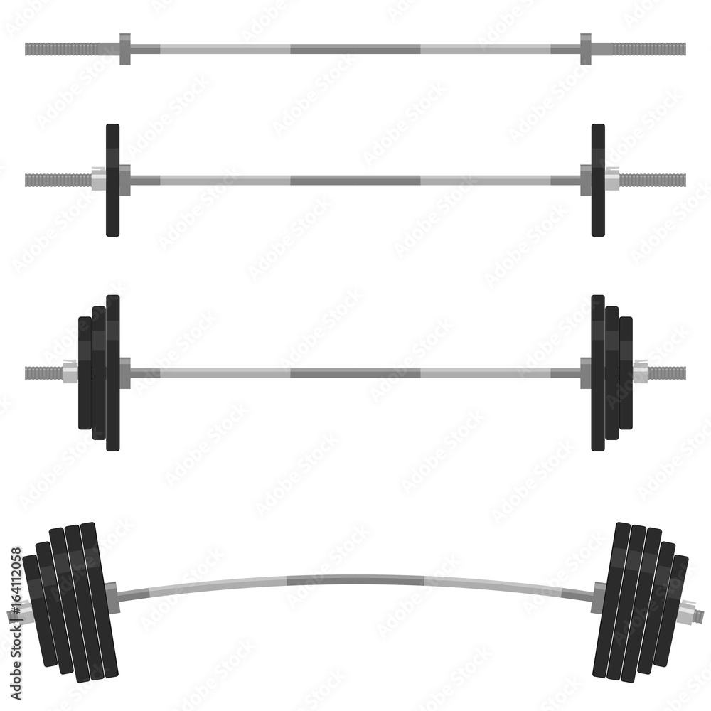 Fitness design elements, Gym emblem. Barbells vector Stock Vector ...