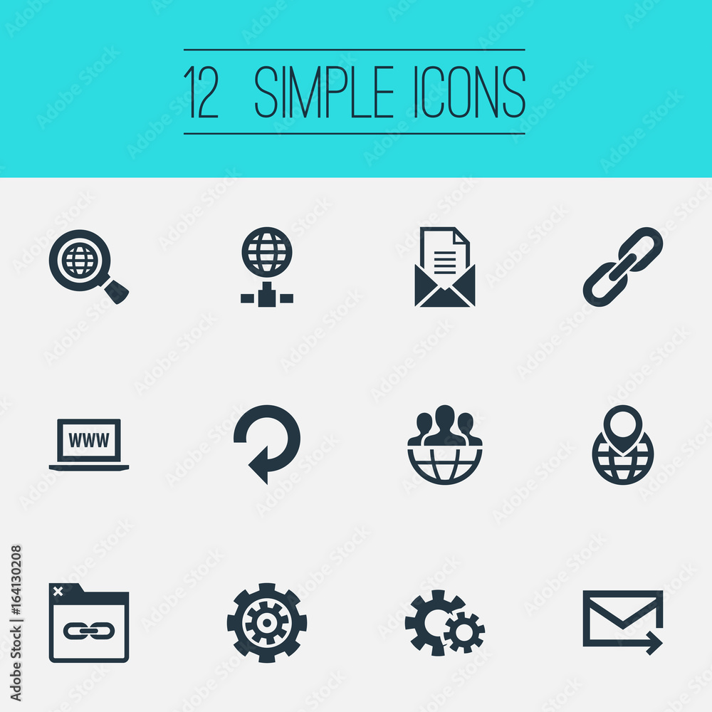 Vector Illustration Set Of Simple Optimization Icons. Elements Refresh ...
