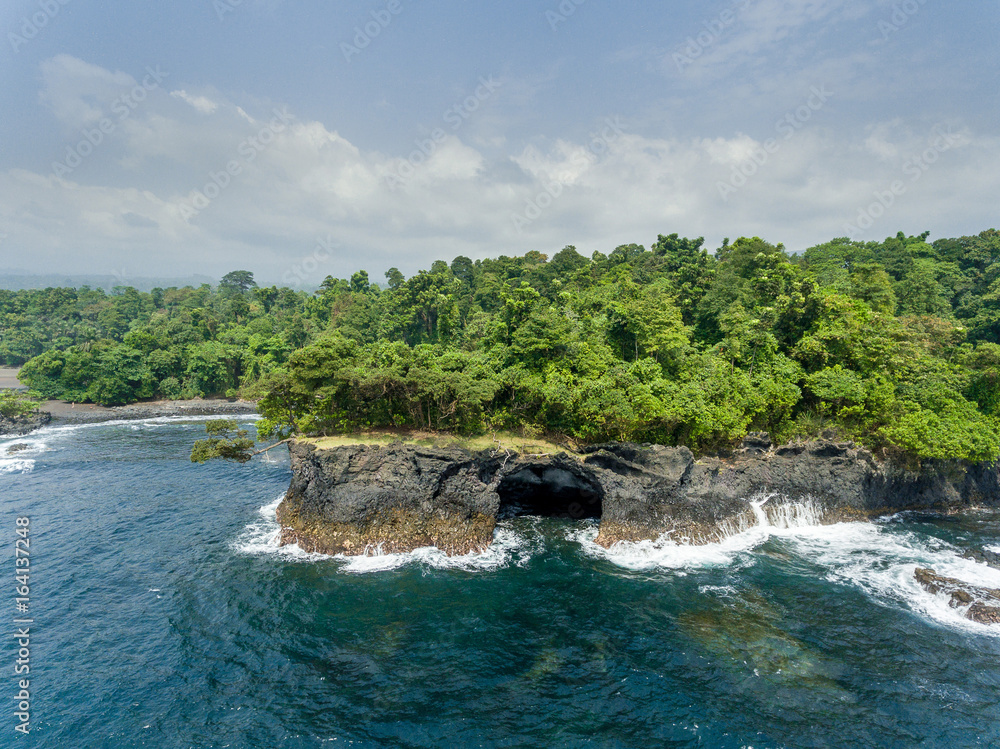 Aerial Photography of Beaches in Equatorial Guinea Stock Photo | Adobe ...