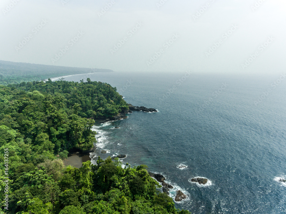 Aerial Photography of Beaches in Equatorial Guinea Stock Photo | Adobe ...