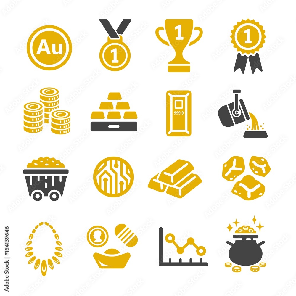 gold icon Stock Vector | Adobe Stock
