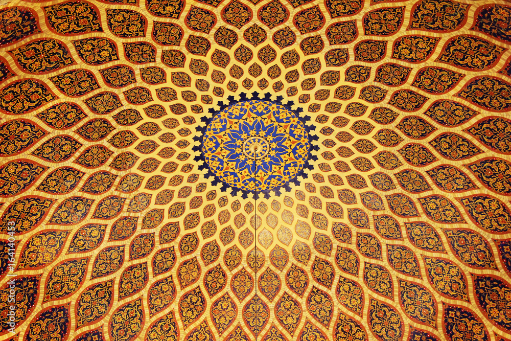 The colorful ceiling in Arabic style. Dubai, UAE. Stock Photo | Adobe Stock
