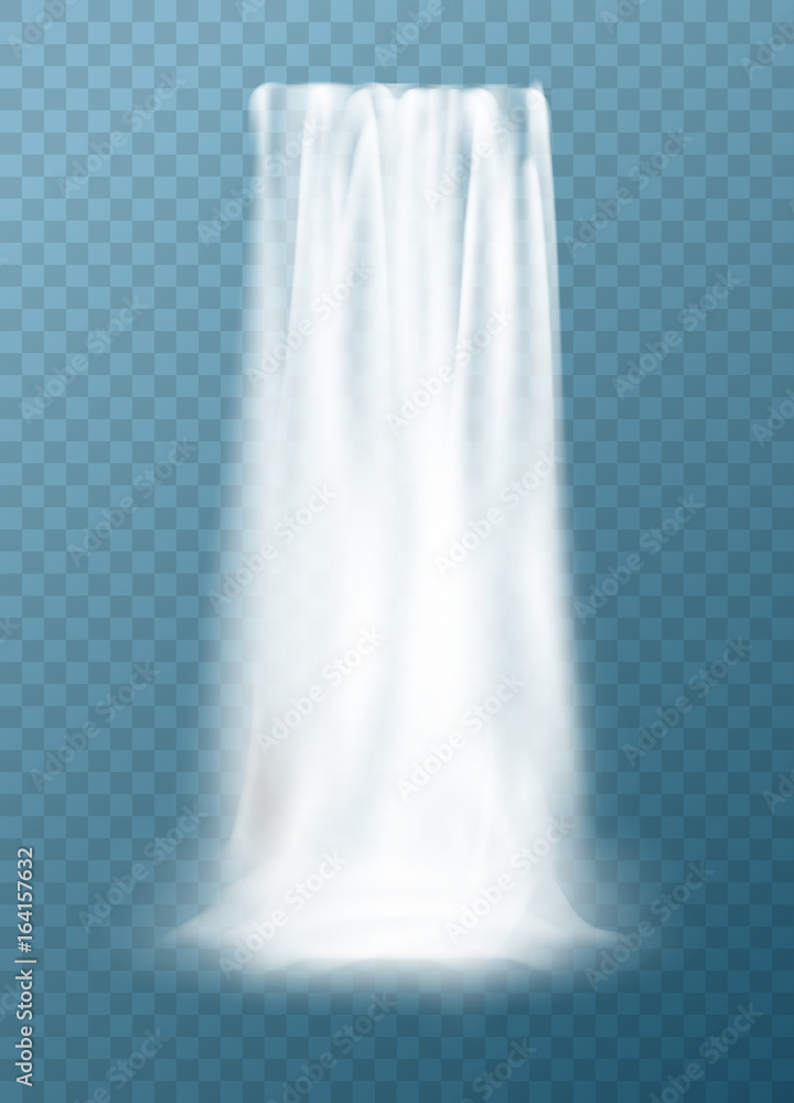 Realistic vector waterfall design. Clear water element for landscape ...