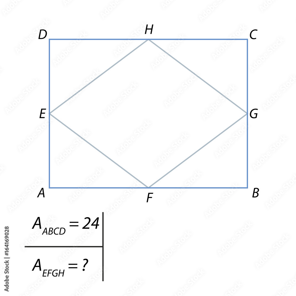 The problem of calculating the angle of the diamond in the rectangle ...
