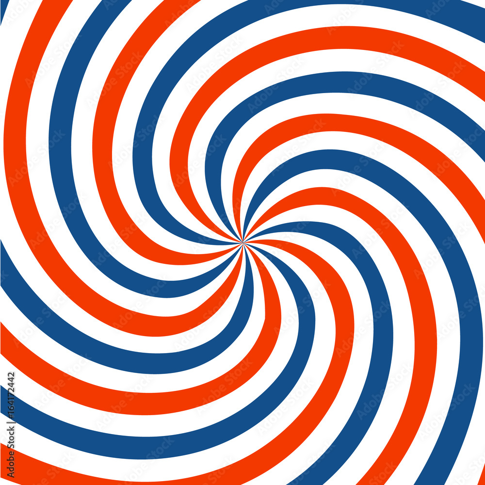 Red, blue and white spiral background. Twirl design. vector illustration. Stock Vector | Adobe Stock