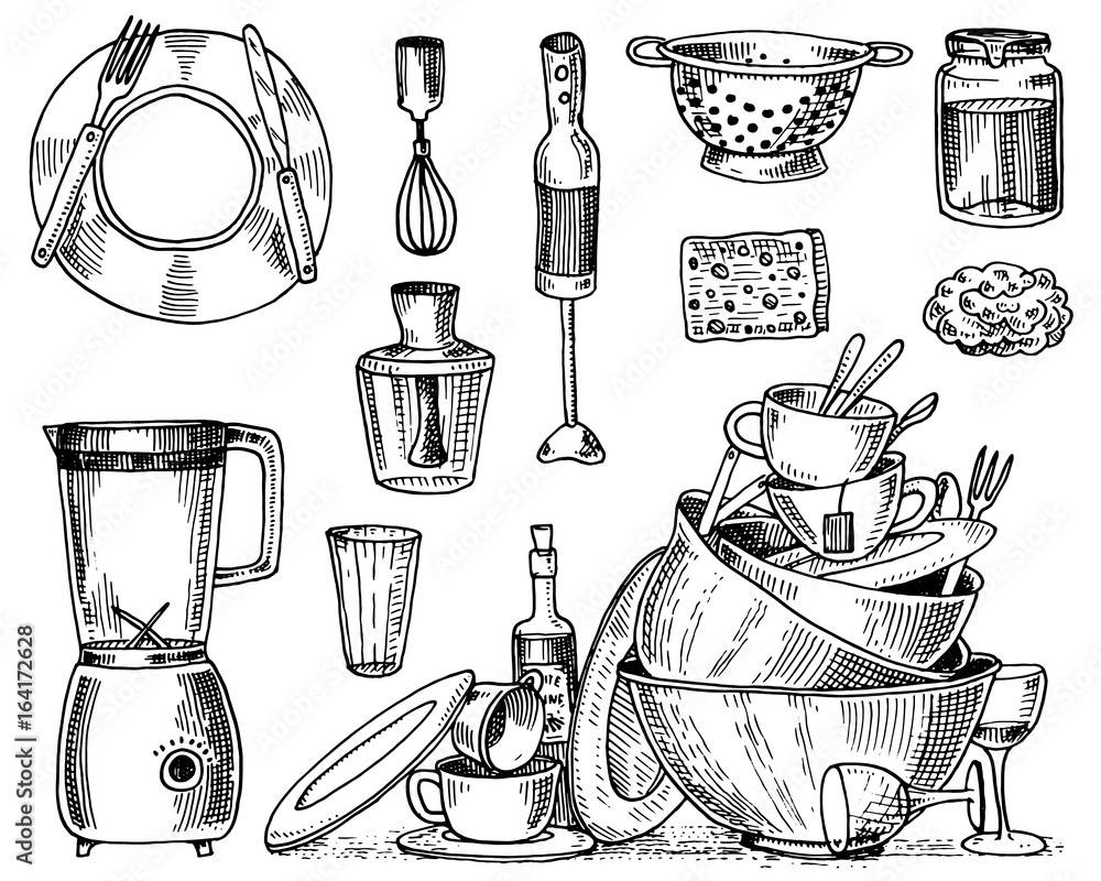 Dirty Kitchen Drawing