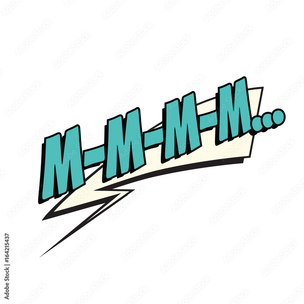 mmm comic word Stock Vector | Adobe Stock