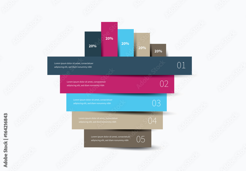 Stacked Text Area Infographic Layout Stock Template | Adobe Stock