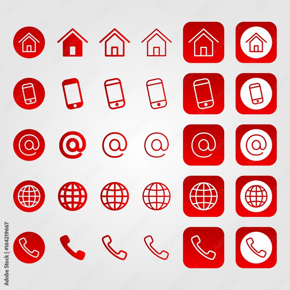 Free Red Business Icons