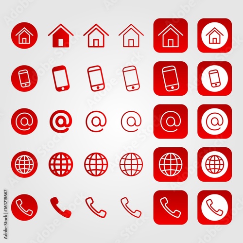 Free Red Business Icons