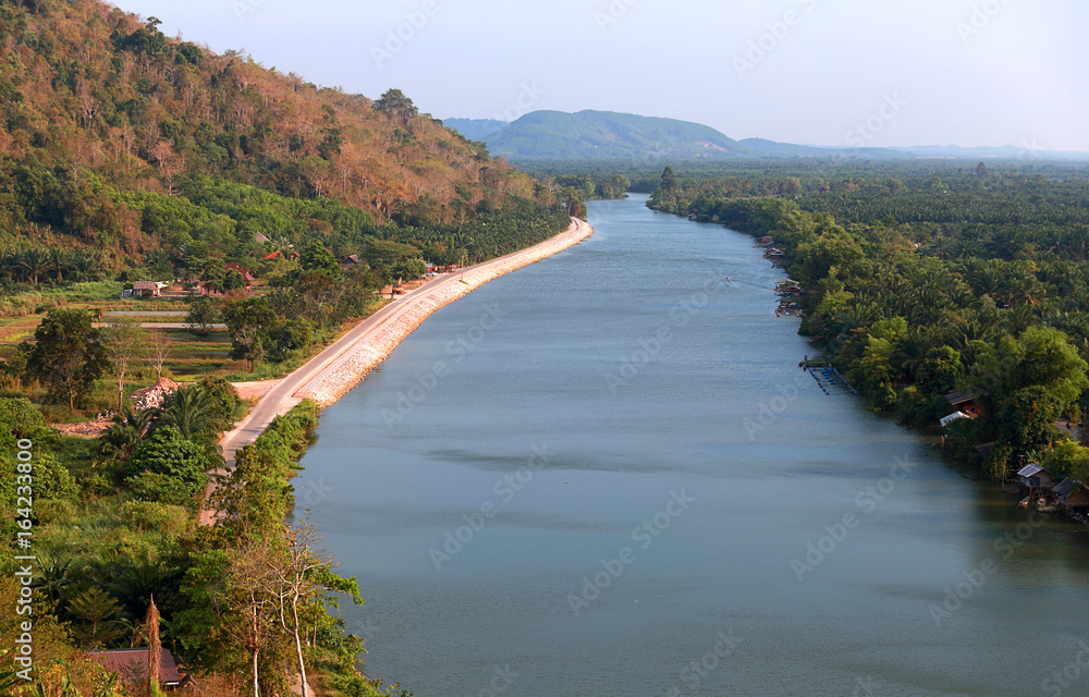 Landscape Tapi River Surat Thani, Thailand Stock Photo | Adobe Stock