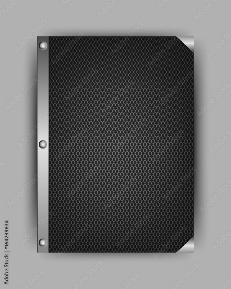 Black iron template steel texture or metal pattern background, vector ...