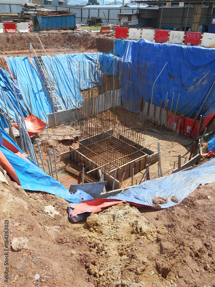 Foundation work include the building piling works and pile cap ...