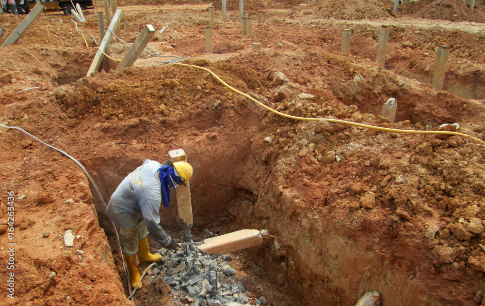 Foundation work include the building piling works and pile cap ...