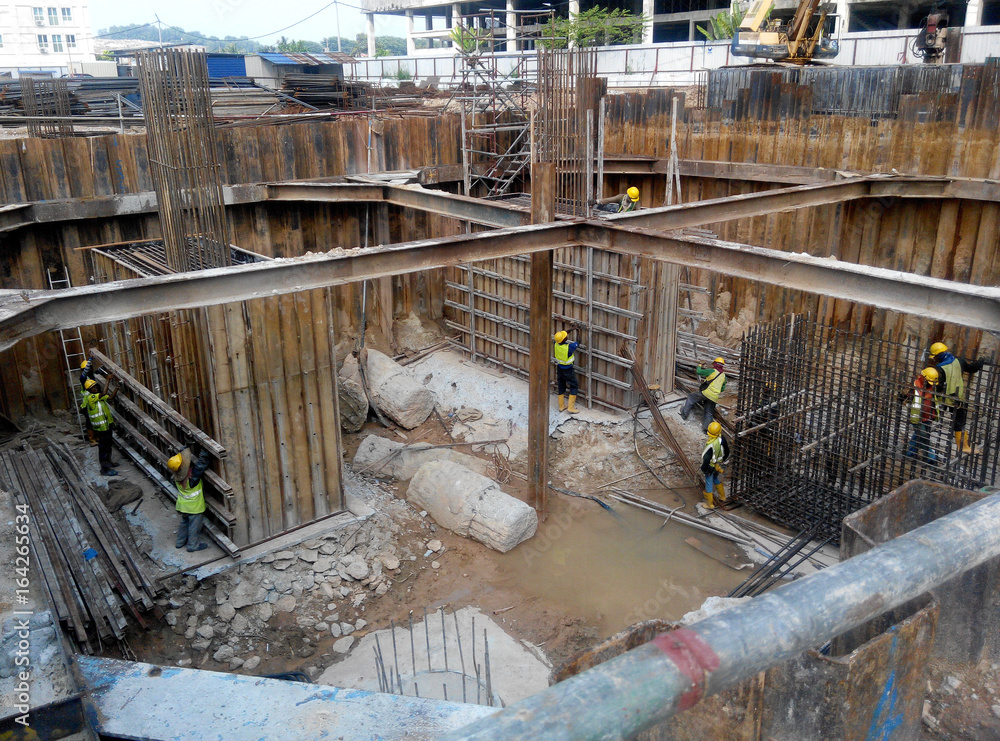 Foundation work include the building piling works and pile cap ...