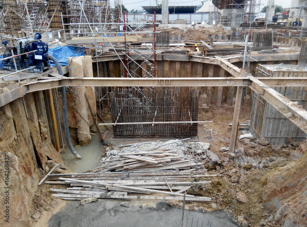 Foundation work include the building piling works and pile cap ...