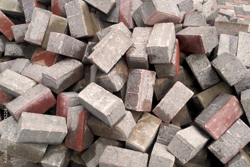 Precast concrete paver stone used as finishes for vehicle road and ...