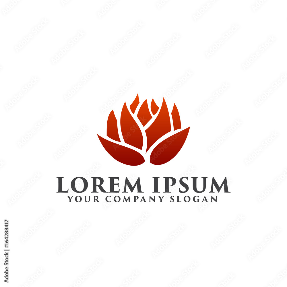 flower logo. Environmental and Green Landscaping logo design concept ...