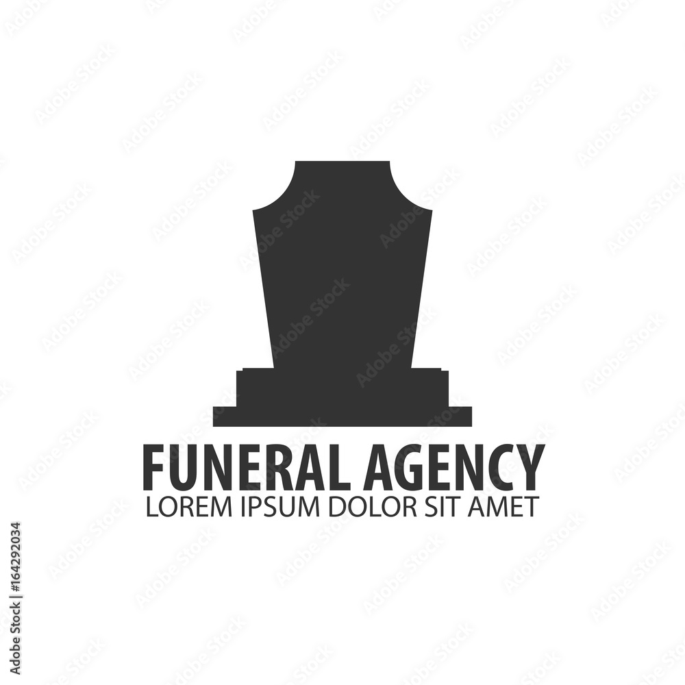 Funeral home undertaking ceremonial service. Funeral agency. Vector ...