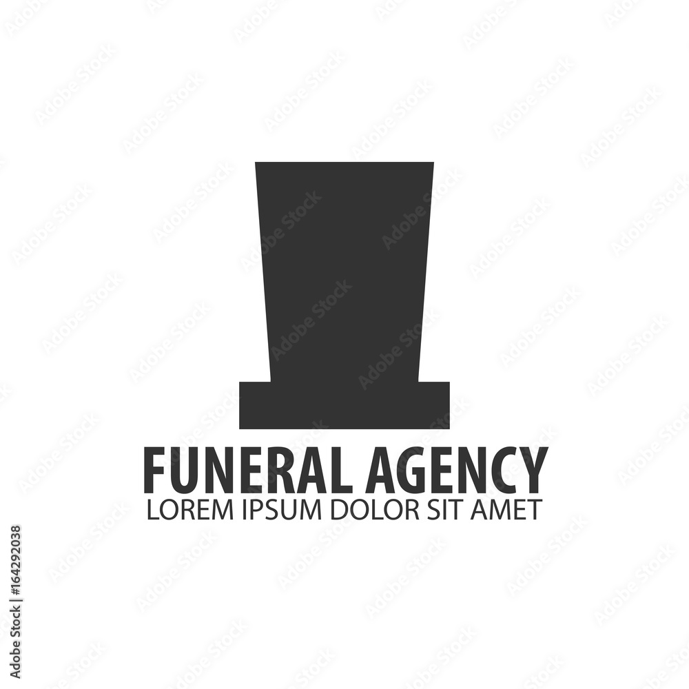 Funeral home undertaking ceremonial service. Funeral agency. Vector ...