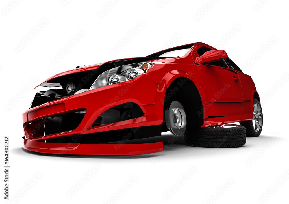 Car accident / 3D render image representing a car accident Stock ...