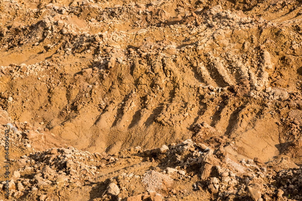 Clay and sand in the quarry. Beautiful unusual background similar to ...
