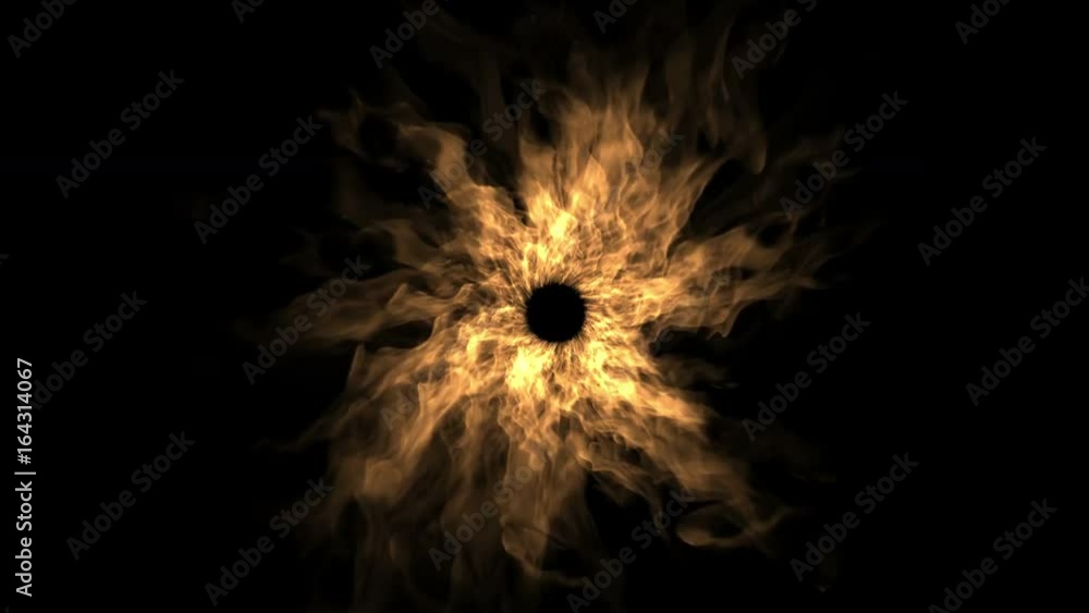 Vidéo Stock 4k Fire tunnel hole space,gas stoves particle energy heat ...