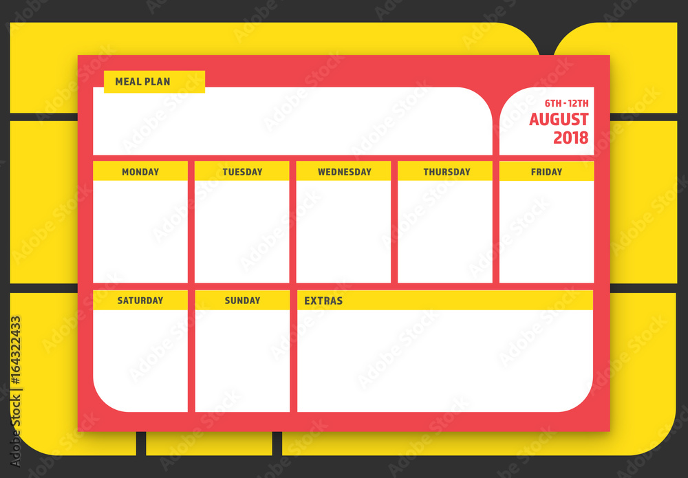 Weekly To Do List Layout 4 Stock Template | Adobe Stock