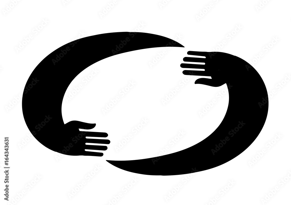Human hands making a frame symbol isolated on white Stock Vector ...