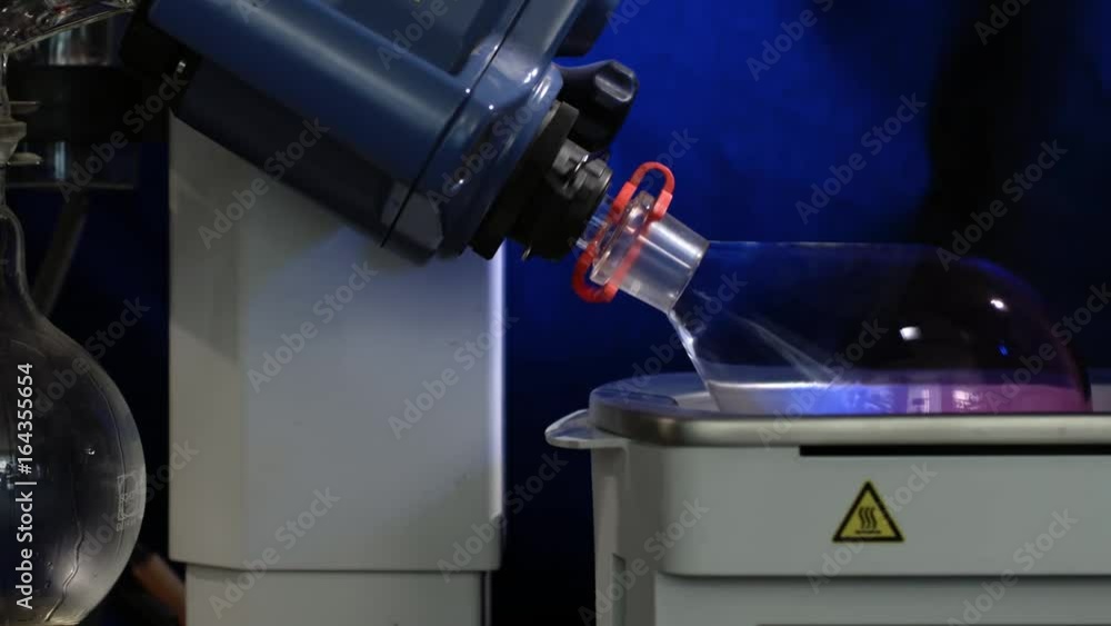Rotary evaporator in chemical lab. Science background rotary evaporator ...