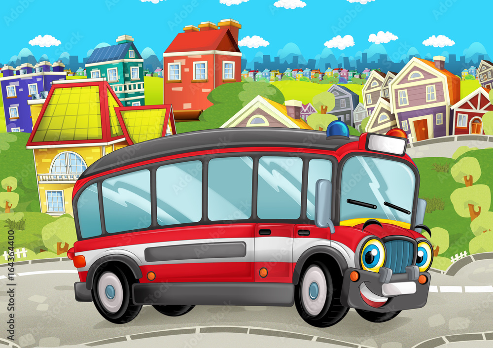 Cartoon City Bus
