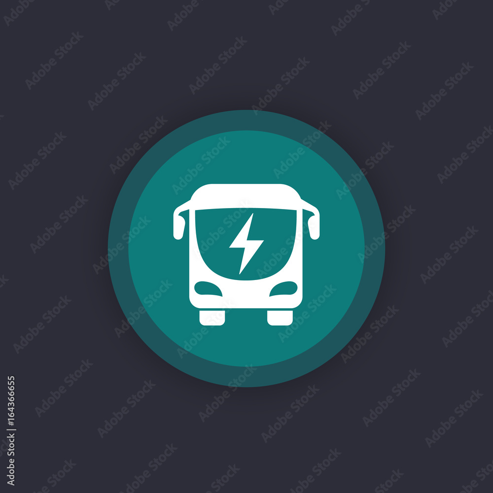 electric bus vector icon Stock Vector | Adobe Stock