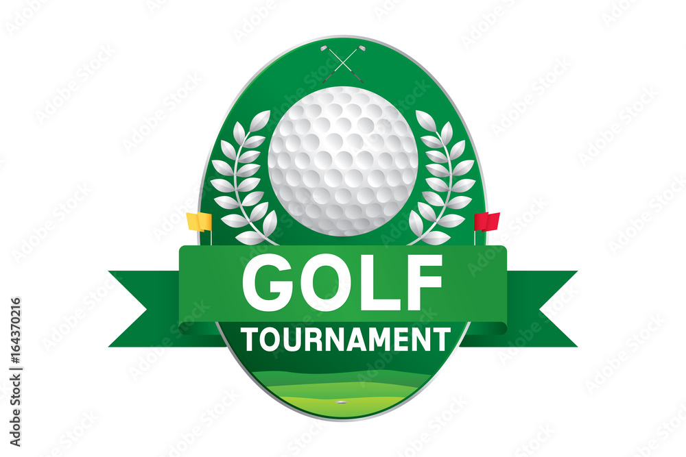 Vector of golf competition tournament label, logo and badge design ...