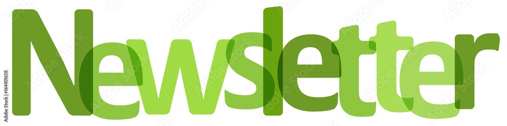 Newsletter banner green on a white background. Stock Vector | Adobe Stock