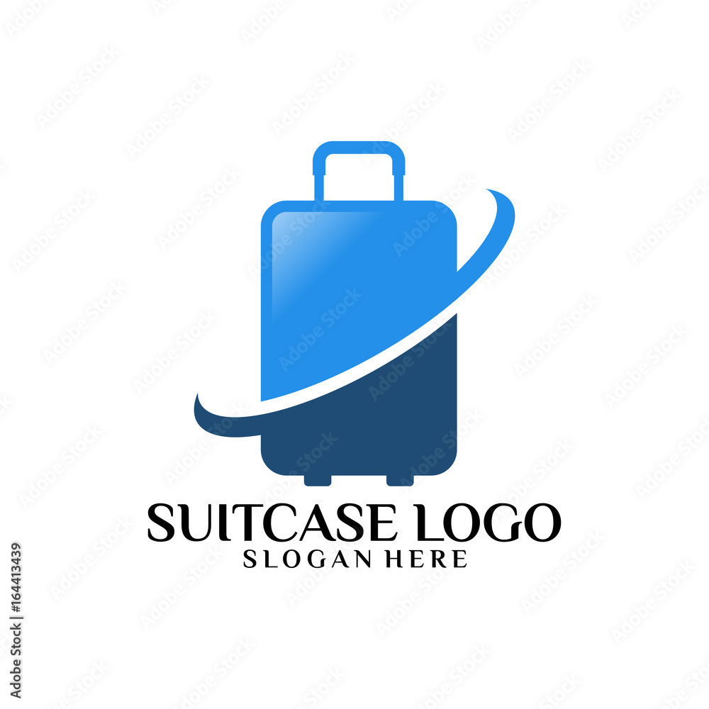 Simple Suitcase Logo template designs vector illustration Stock Vector ...