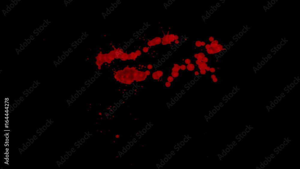 Organic Splattered Blood Element with alpha channel for any compositing ...