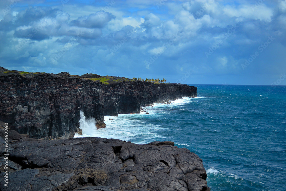 côte et roche volcanique sur l'île de big island à hawai Stock Photo ...