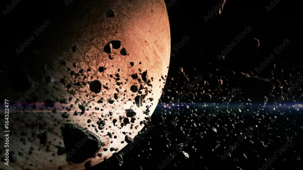 Asteroid field animation rendered at 4K Stock Video | Adobe Stock