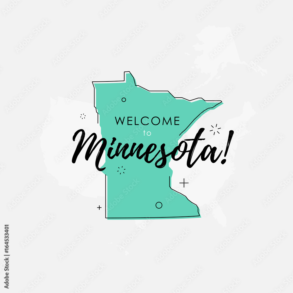 Welcome to Minnesota green sign Stock Vector | Adobe Stock
