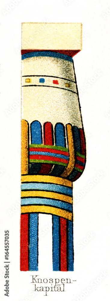 Ancient Egyptian bud capital (from Meyers Lexikon, 1896, 13/248/249 ...