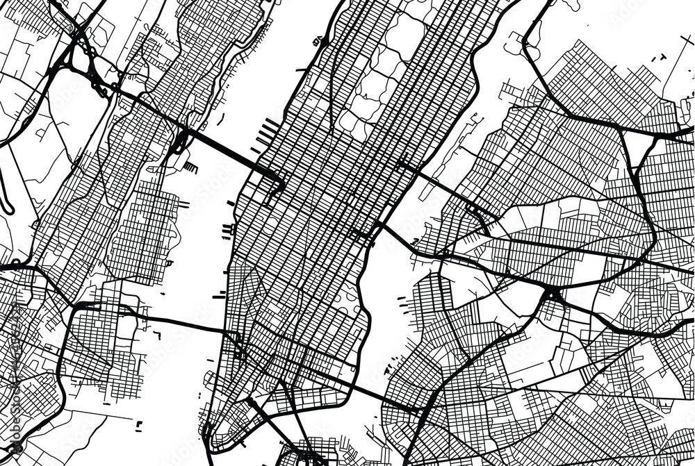 Vector city map of New York Stock Vector | Adobe Stock