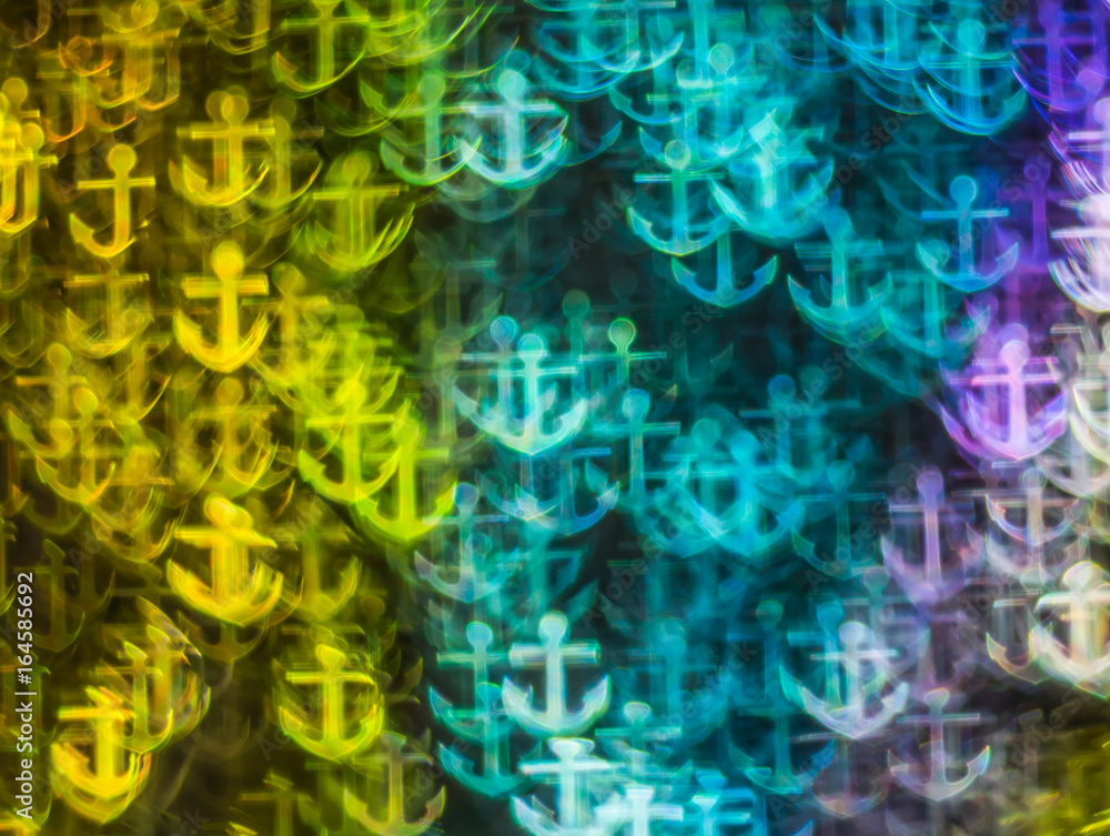 Beautiful background with different colored anchors, abstract ...