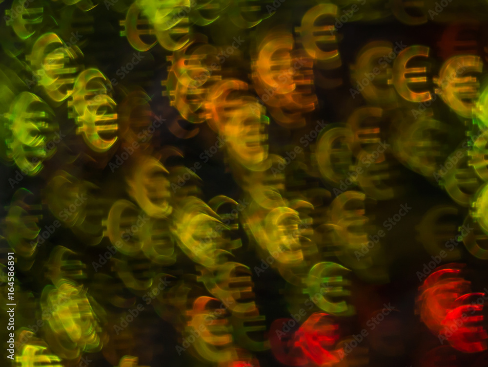 Beautiful background with different colored symbol euro, abstract ...