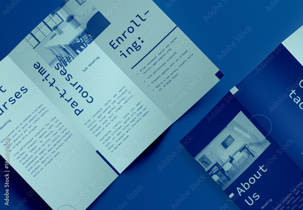 Course Brochure Layout Stock Template | Adobe Stock