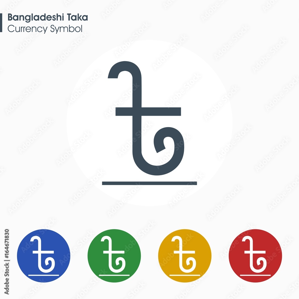 Bangladeshi Taka sign icon.Money symbol. Vector illustration. Stock ...
