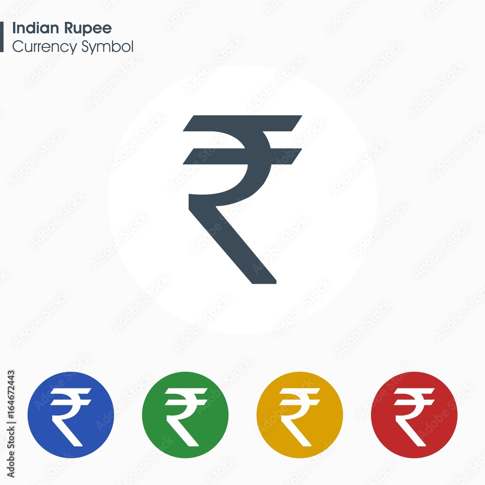 Indian Rupee sign icon.Money symbol. Vector illustration. Stock Vector ...