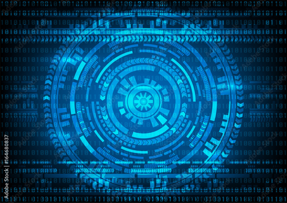 Vecteur Stock Abstract technology Malware Ransomware virus encrypted ...