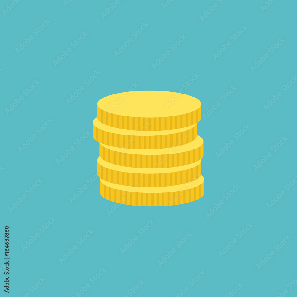 Coins Flat Icon