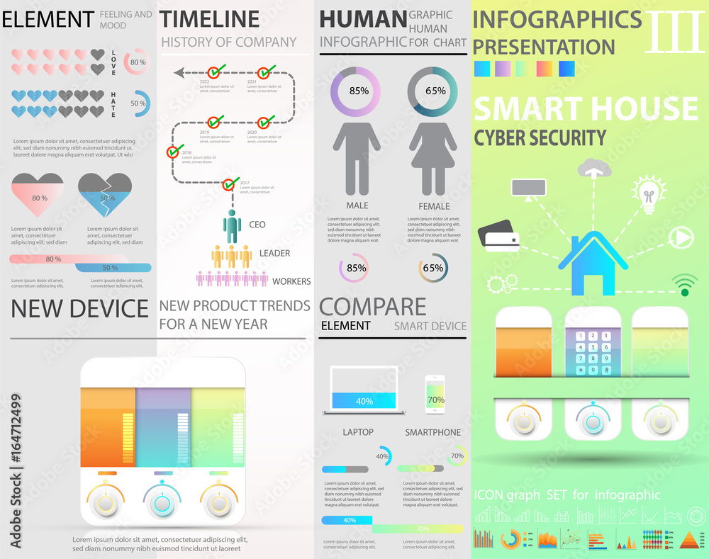 Infographic set. Big set of infographic vector elements for web, print ...