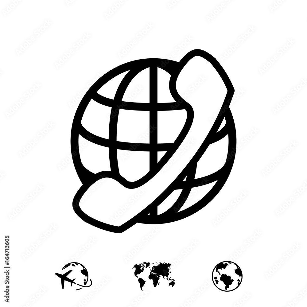 international call icon stock vector illustration flat design Stock ...